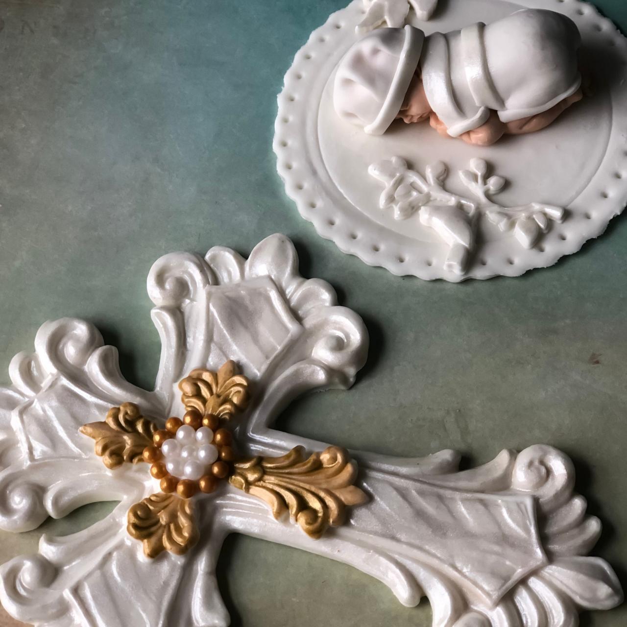 Baptism Cake Topper | Christening Cake Topper | Cross | First Communion ...