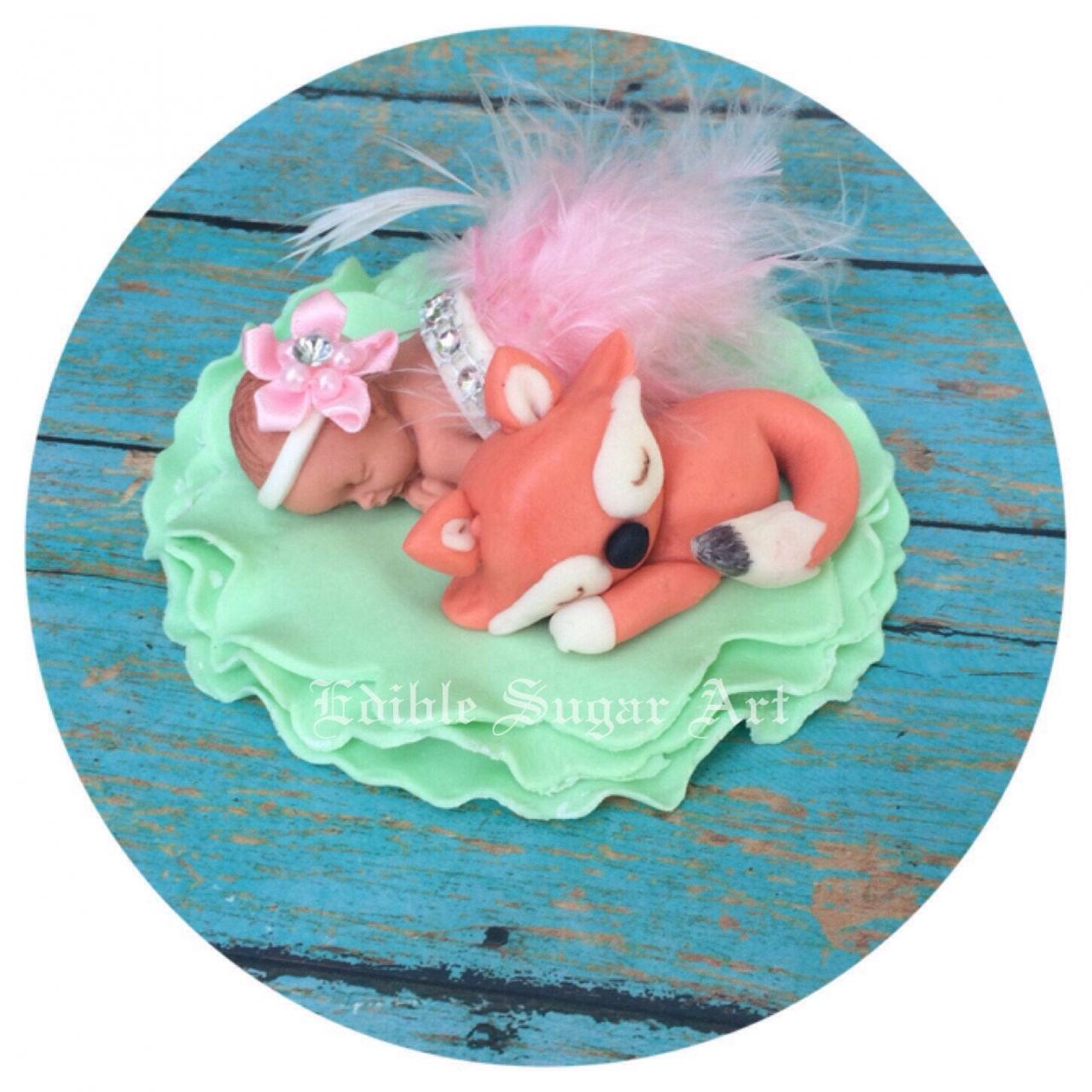 Woodland Baby Shower Cake Topper | Baby Shower Cake Topper | Fondant ...