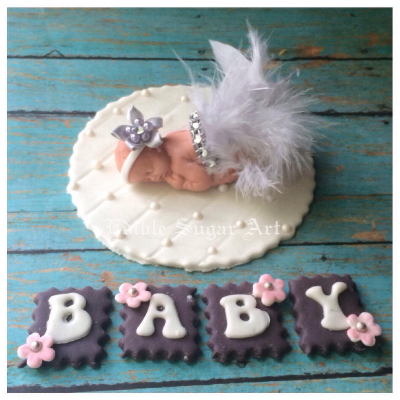 Baby Shower Cake Topper Fondant, Princess Baby Shower, Princess Cake ...