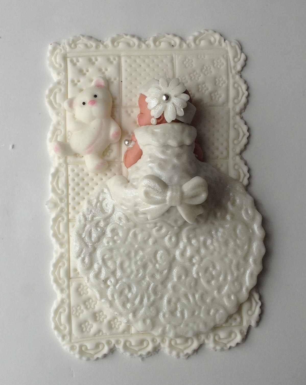 Baby Shower Cake Topper Christening Baptism Fondant Baby on Luulla