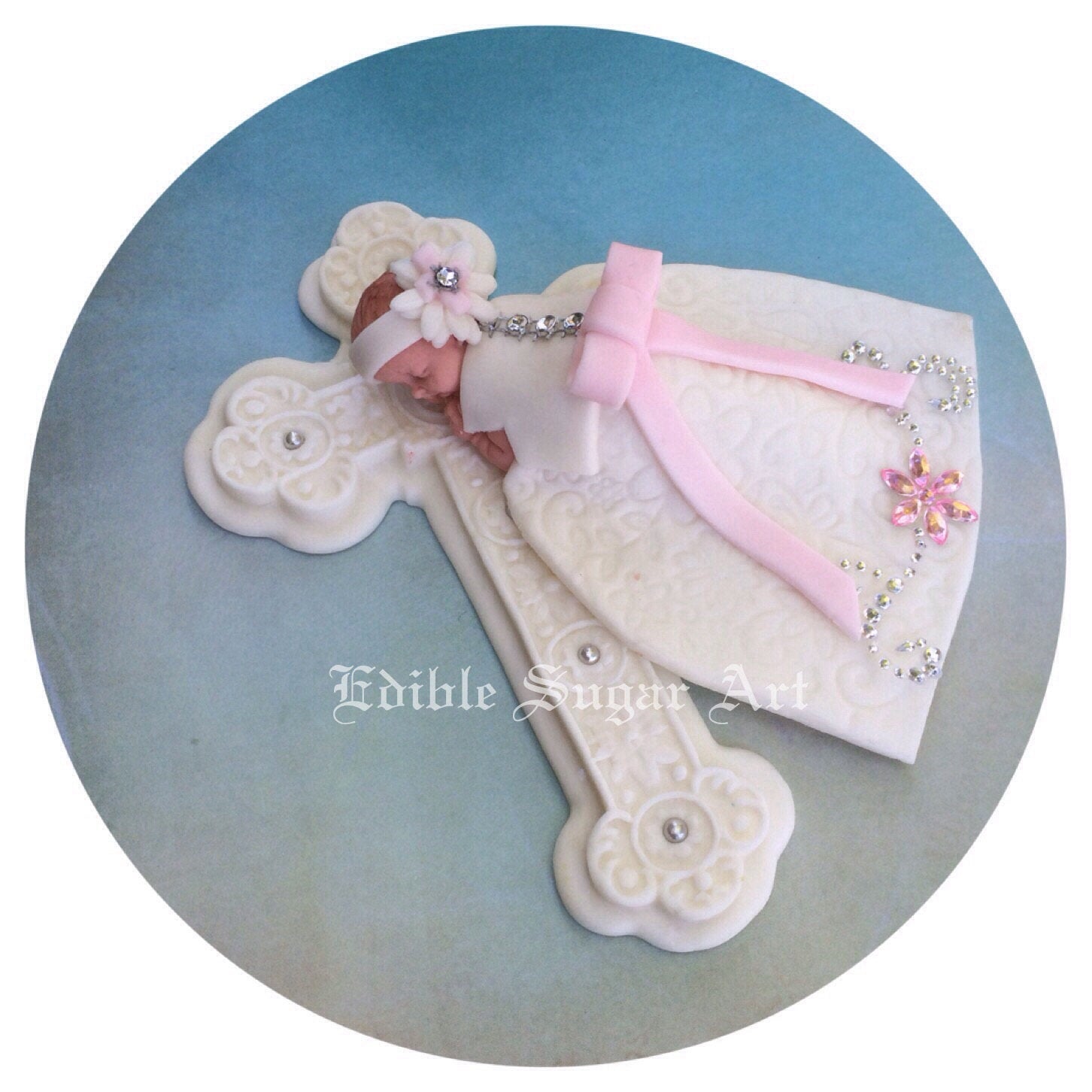 Christening Cake Topper Baby Girl on Luulla