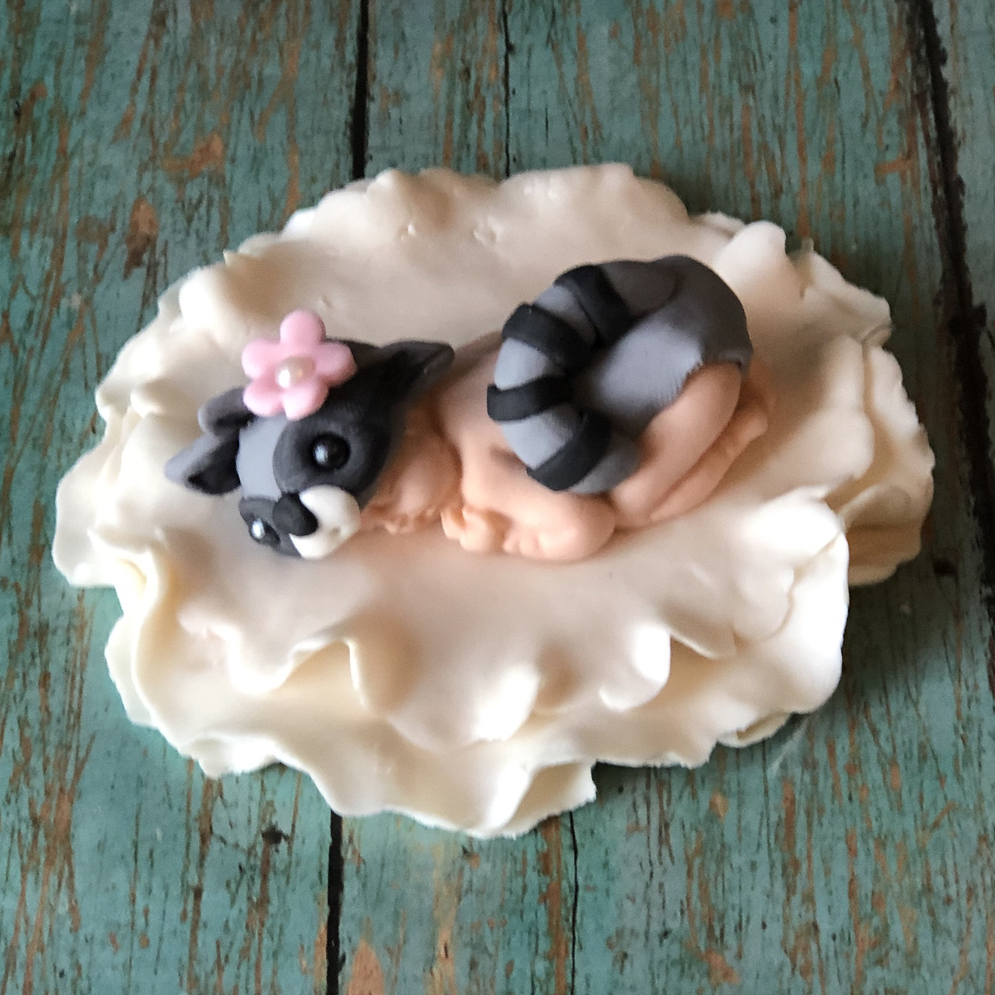 Woodland Baby Shower Cake Topper, Raccoon Baby Shower, Raccoon Cake ...