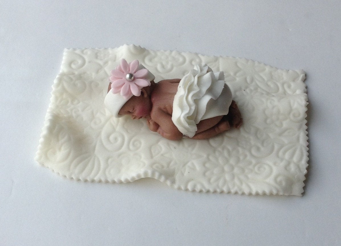 Baby Shower Cake Topper Fondant Cake Topper Baby Shower Decor Cake ...